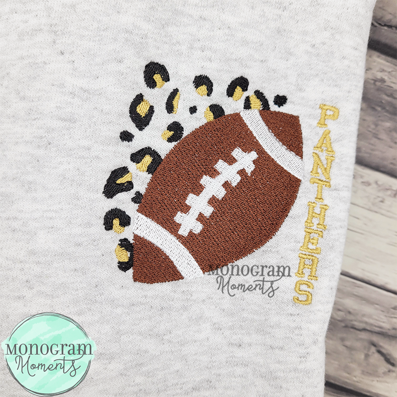 Leopard Football - FILL EMBROIDERY – Monogram Moments