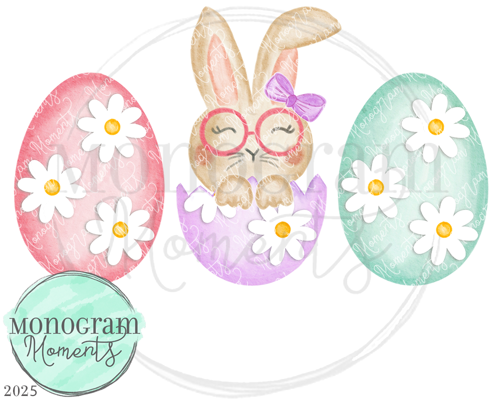 Girl's Bunny & Egg Trio – Monogram Moments
