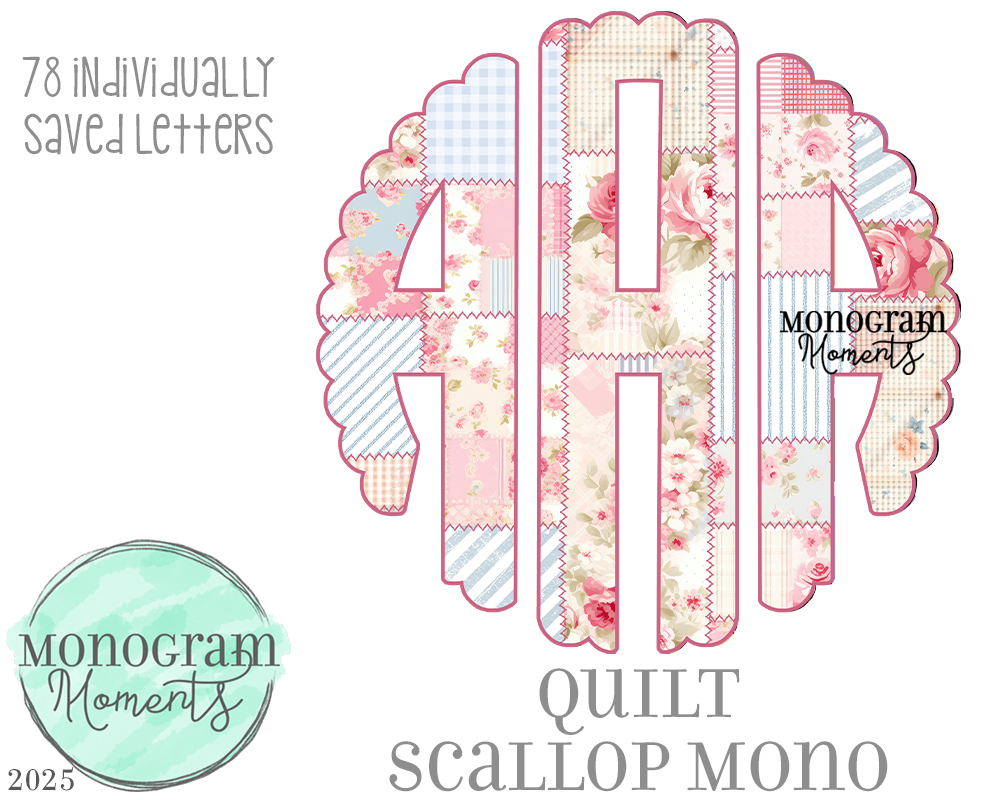 Quilt Scallop Mono – Monogram Moments