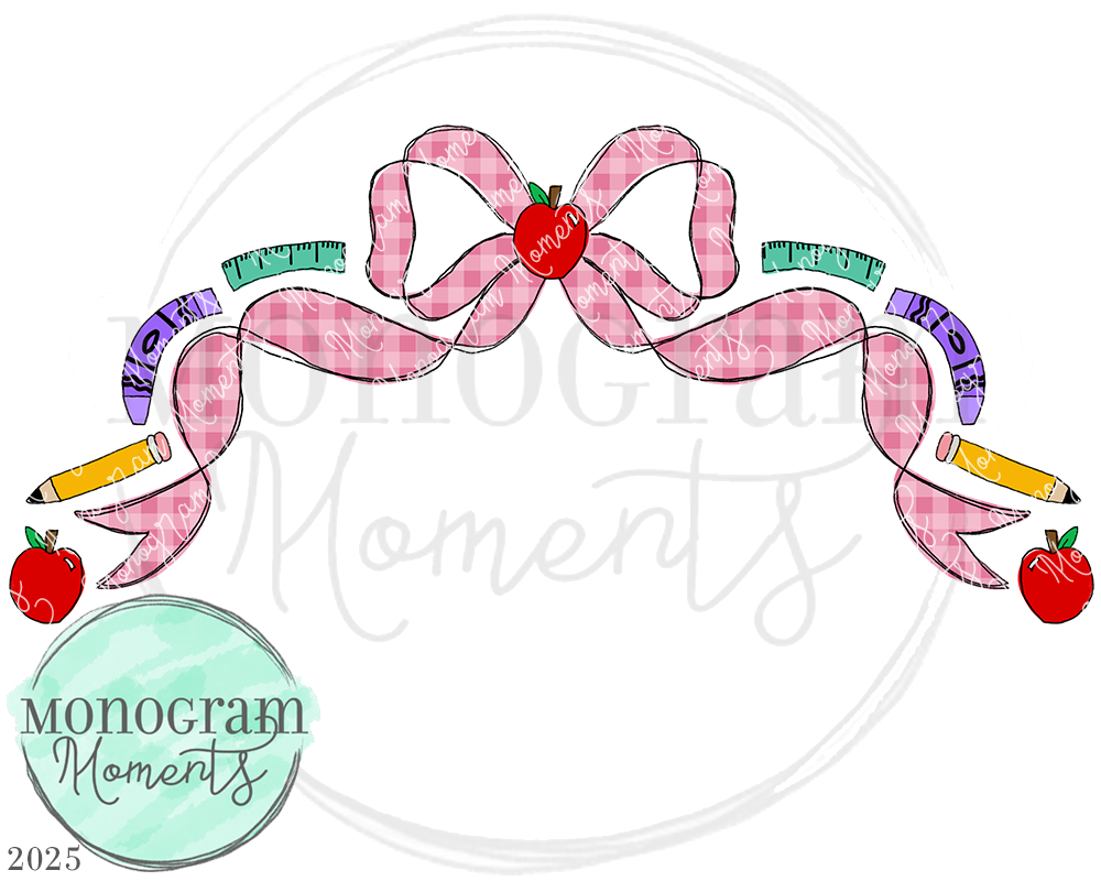 School Girl Bow – Monogram Moments
