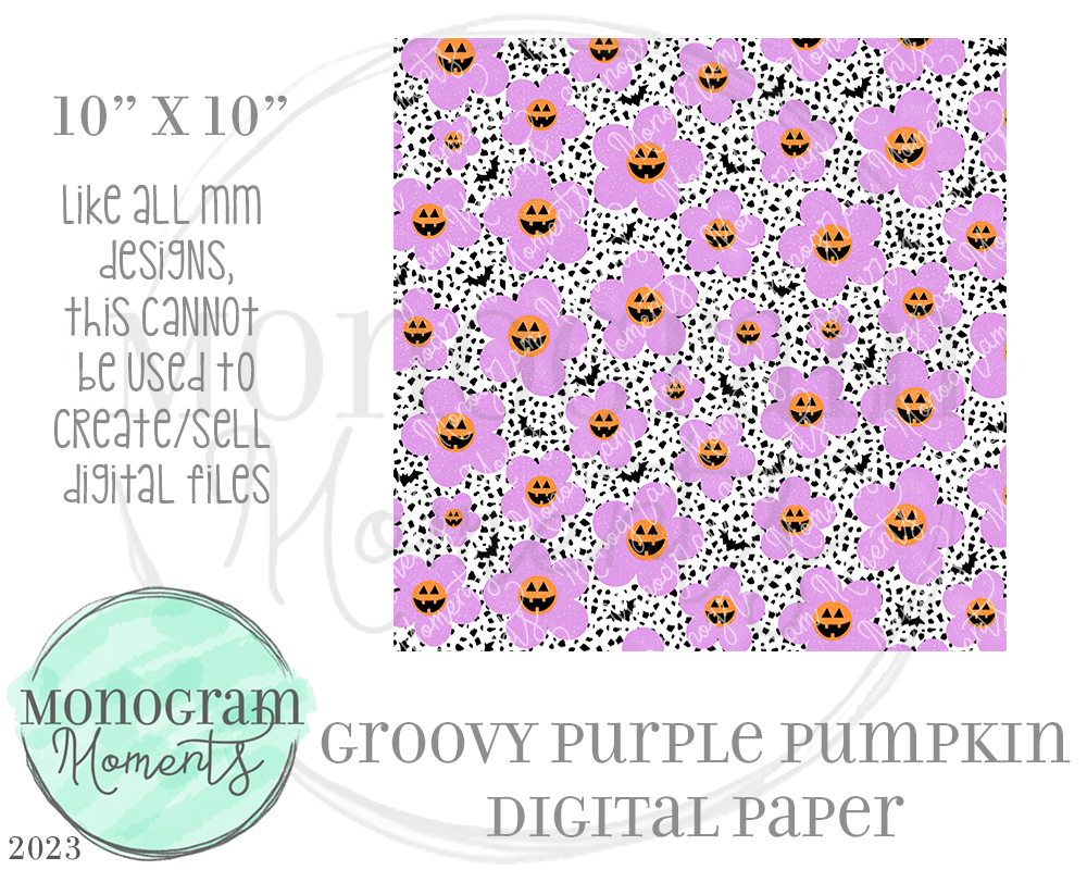 Groovy Purple Pumpkin DP – Monogram Moments