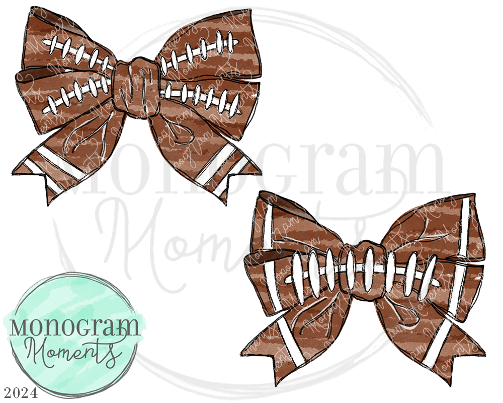 Football Bow-Bundle – Monogram Moments