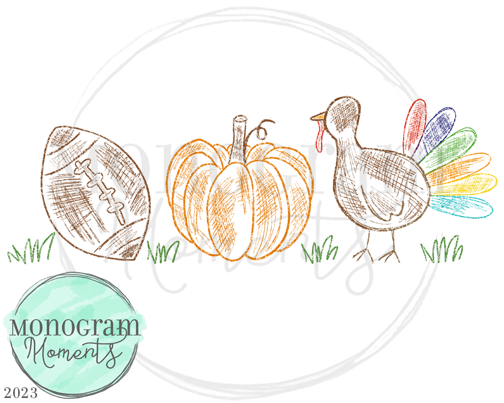 Scribble Fall Trio – Monogram Moments