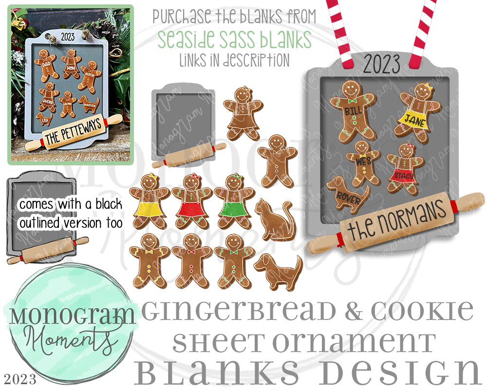 Gingerbread & Cookie Sheet Ornament – Monogram Moments