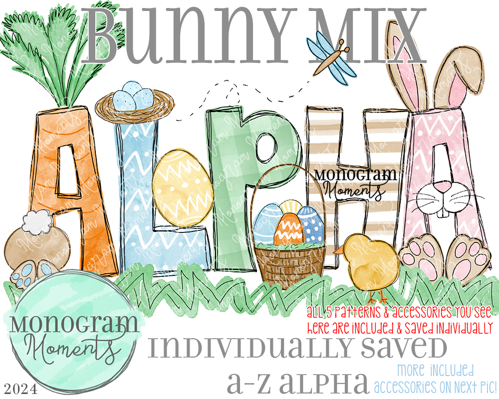 Bunny Mix Alpha – Monogram Moments