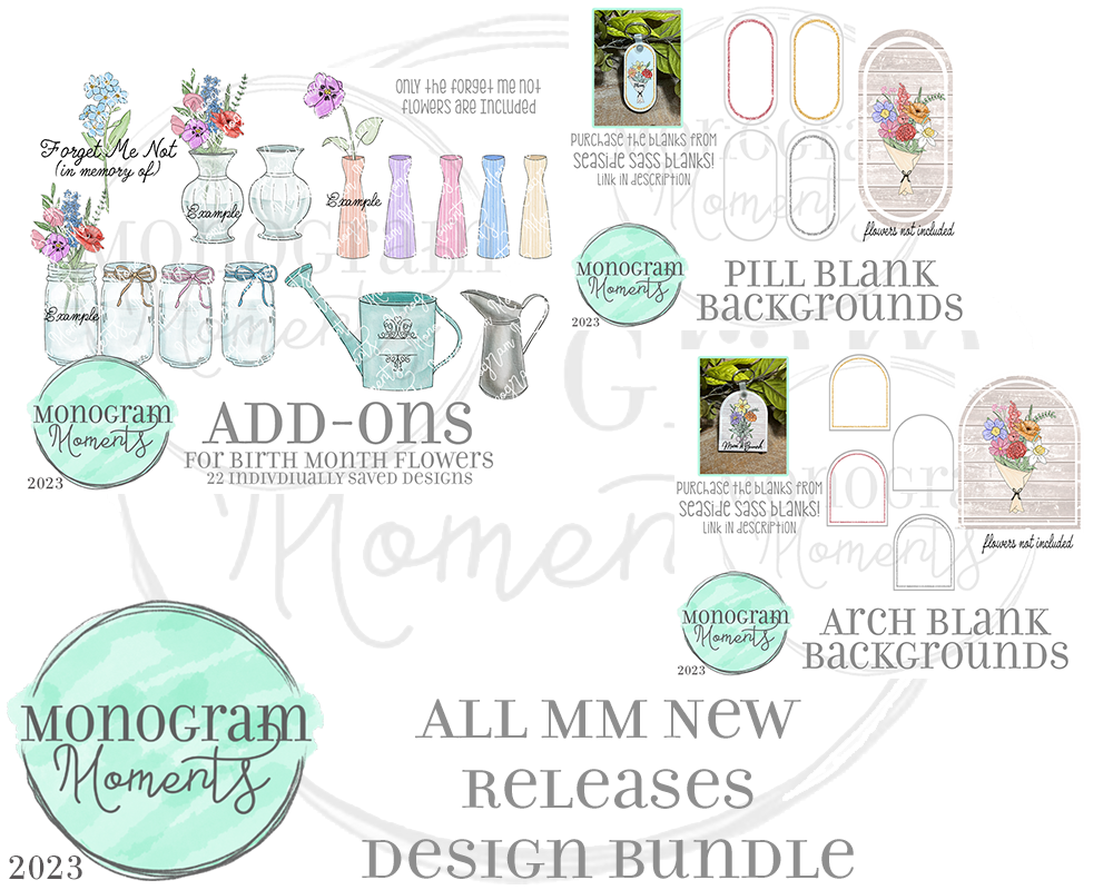 4/11/23 - Save 25% - Add Ons & Blank Backgrounds – Monogram Moments