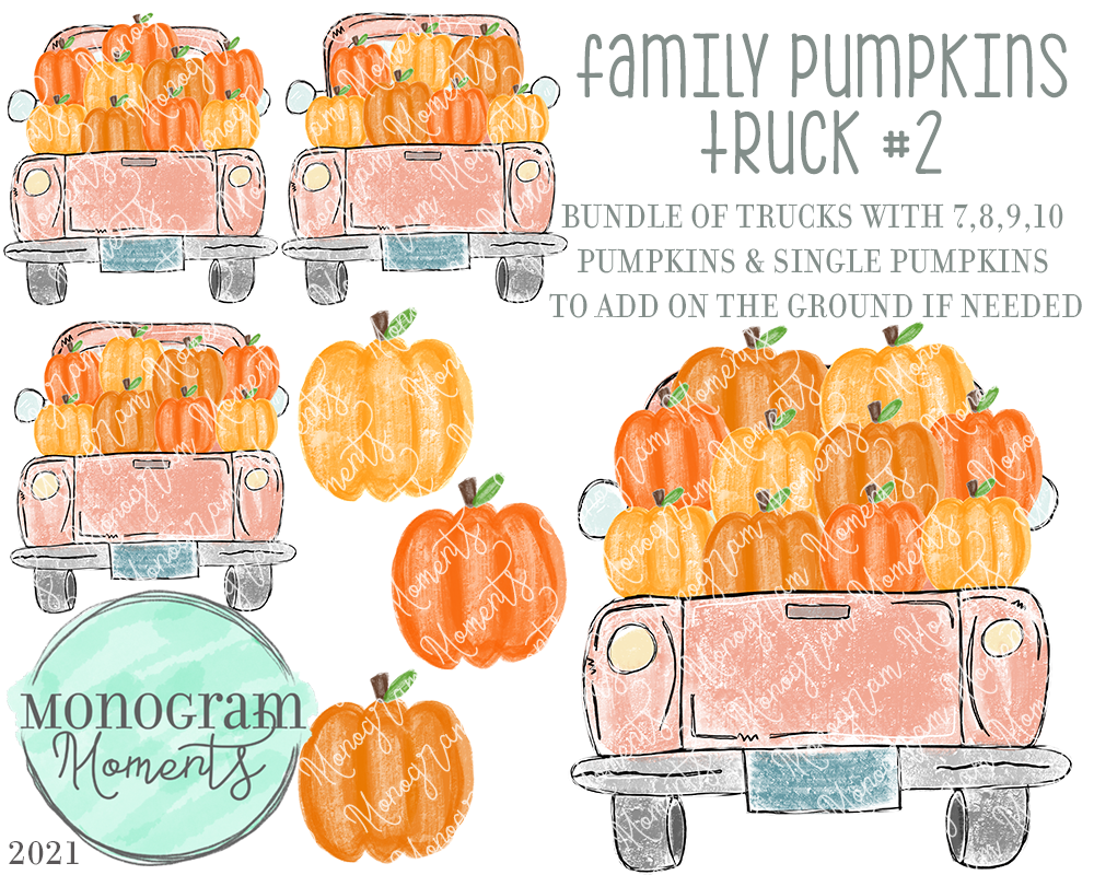 Family Pumpkins Truck Bundle 7-10 – Monogram Moments