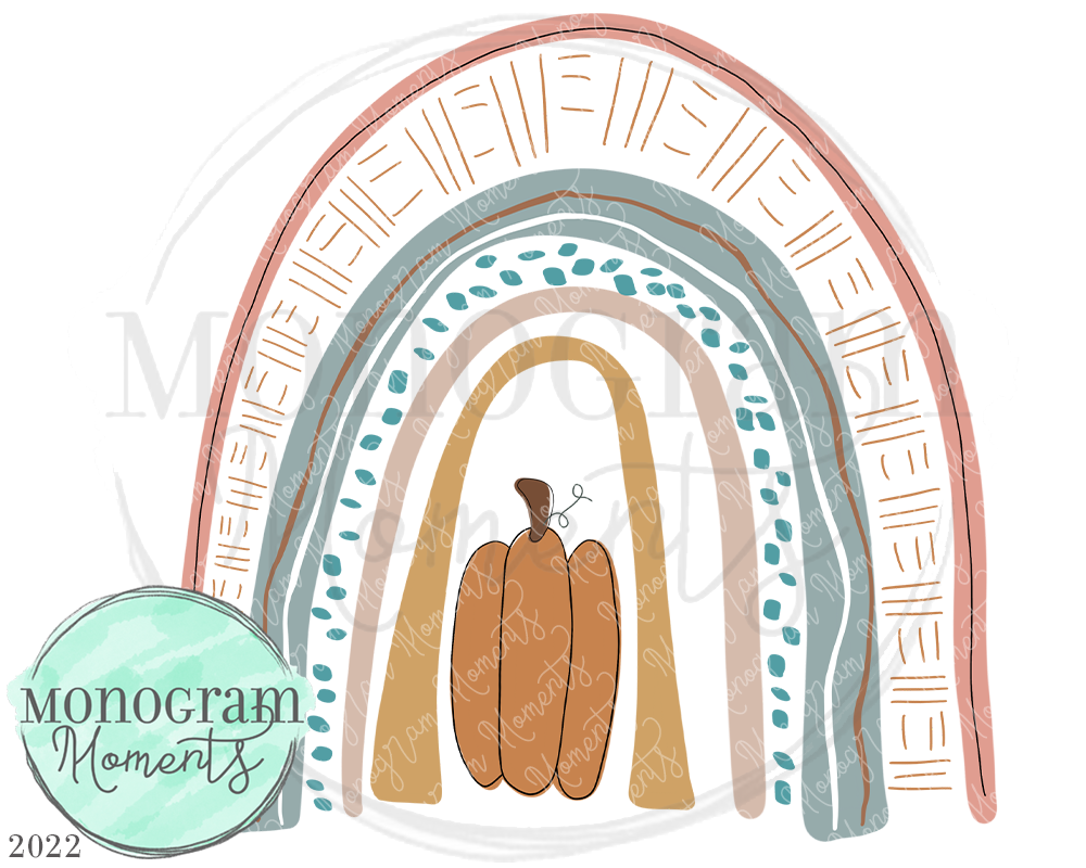 Boho Pumpkin Rainbow – Monogram Moments