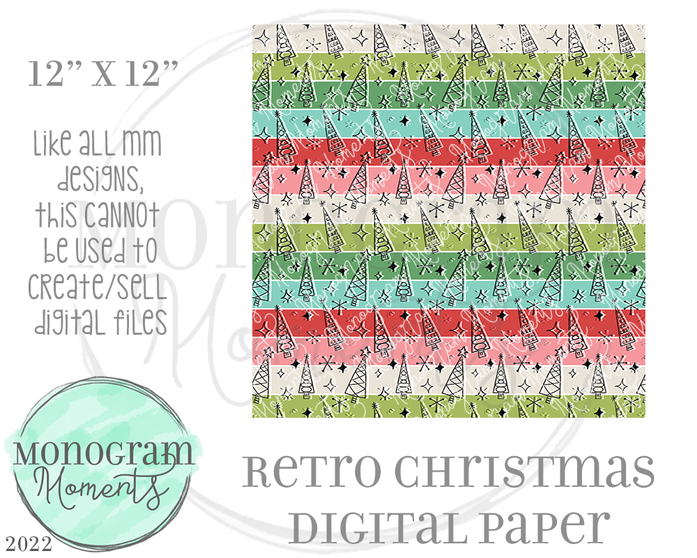 Retro Christmas DP – Monogram Moments