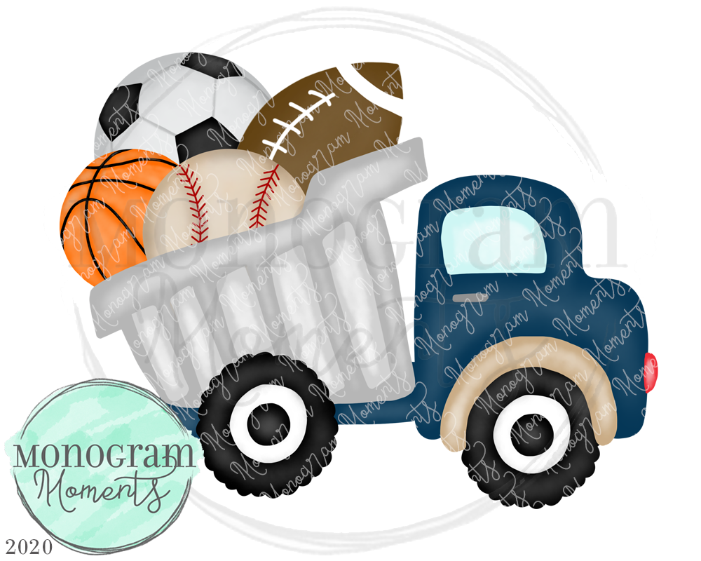 Sports Dump Truck – Monogram Moments