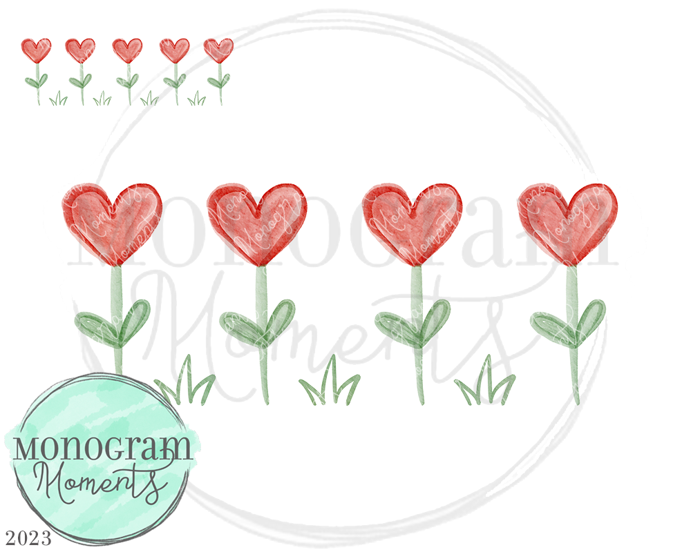 Heart Flowers – Monogram Moments