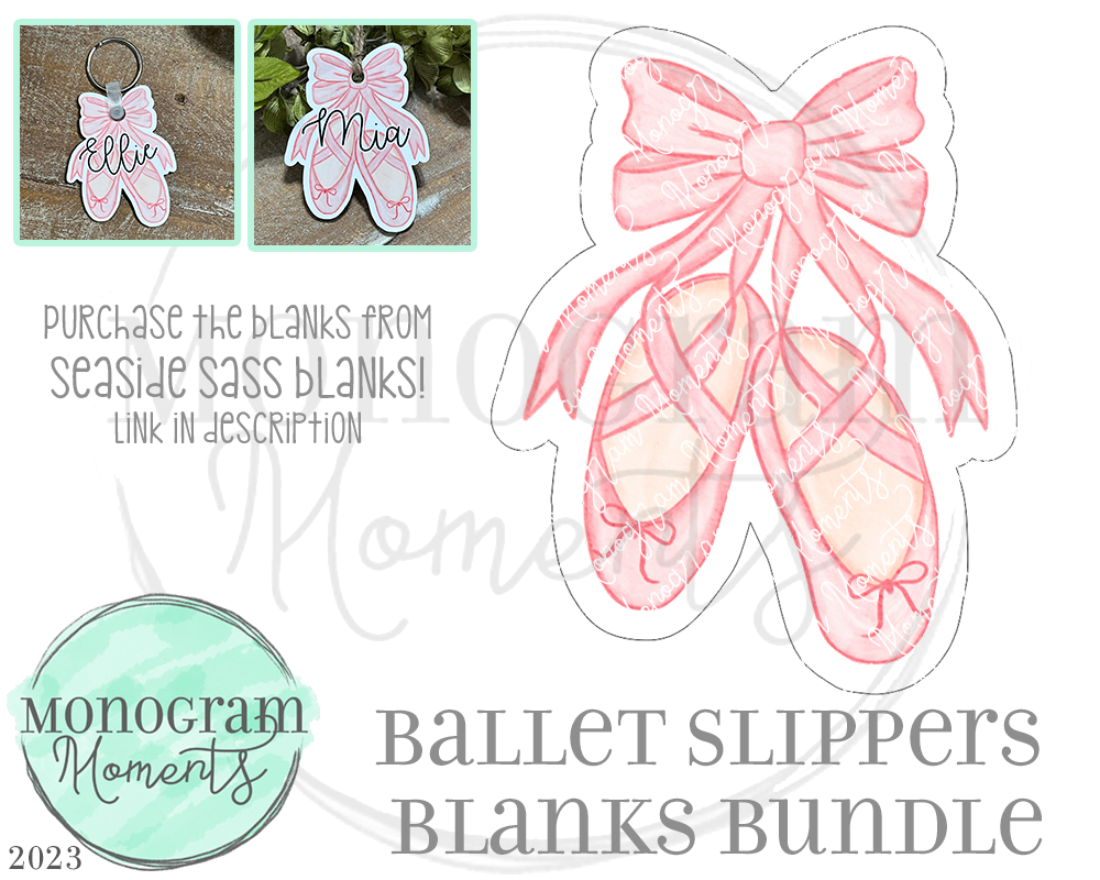 Ballet Slippers Blanks Design Bundle – Monogram Moments