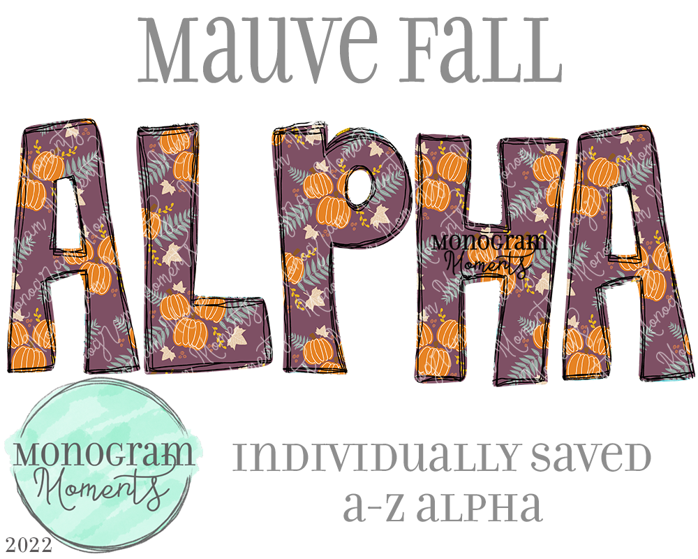 Mauve Fall Alpha – Monogram Moments