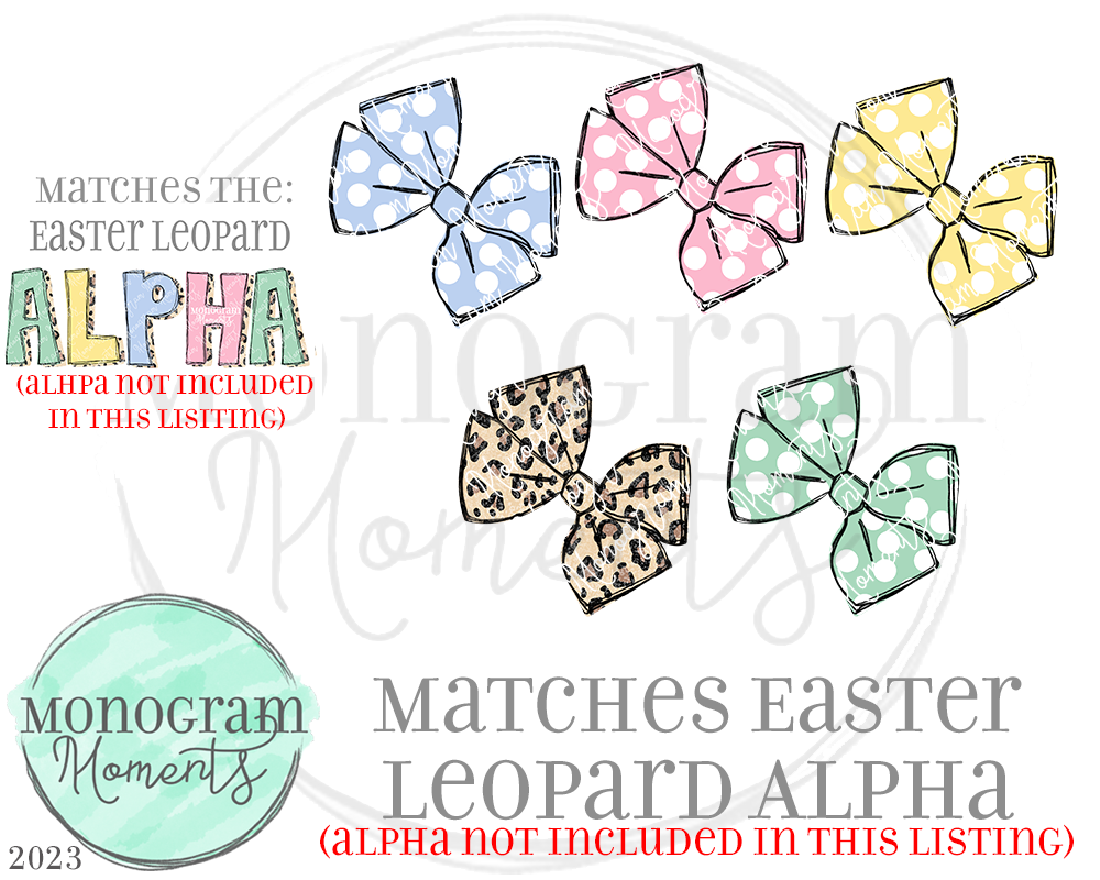 Easter Bows Monogram Moments 6960