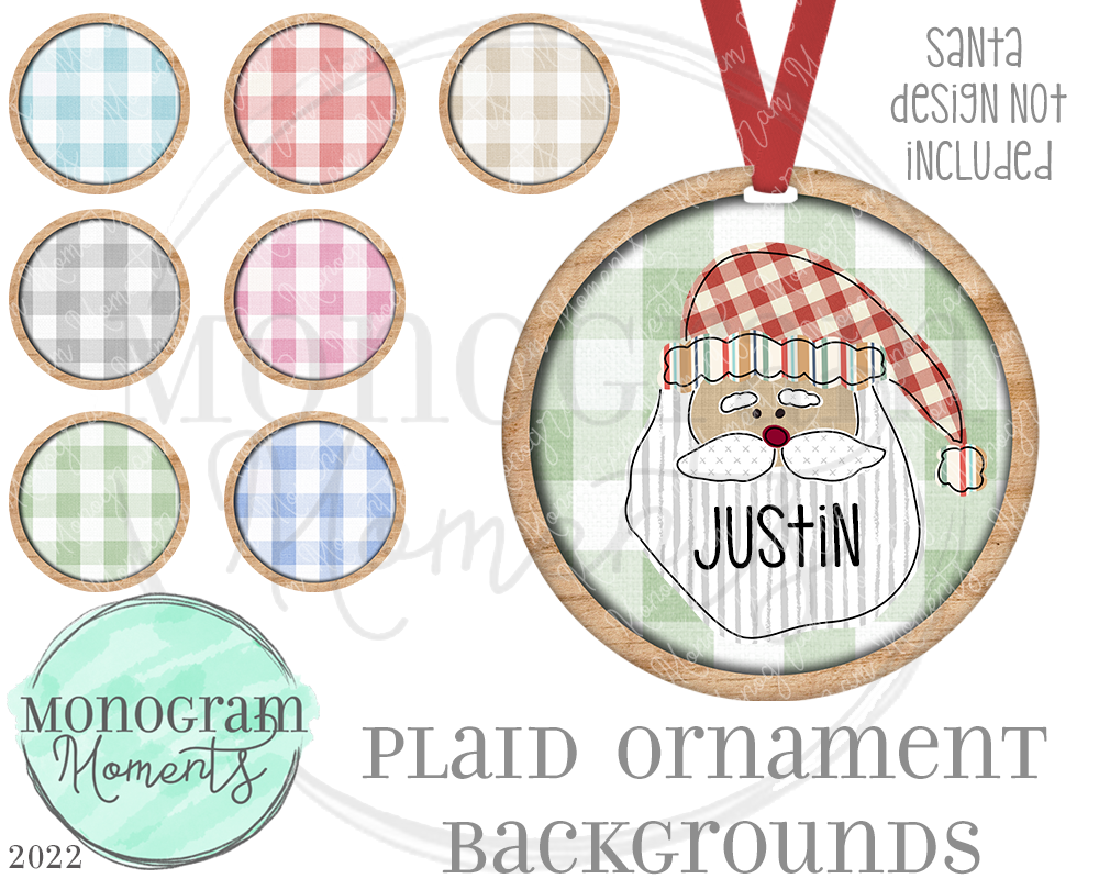 Plaid Ornament Backgrounds – Monogram Moments