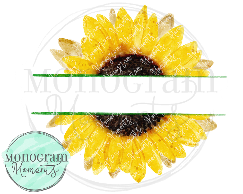 Realistic Sunflower Name Plate – Monogram Moments