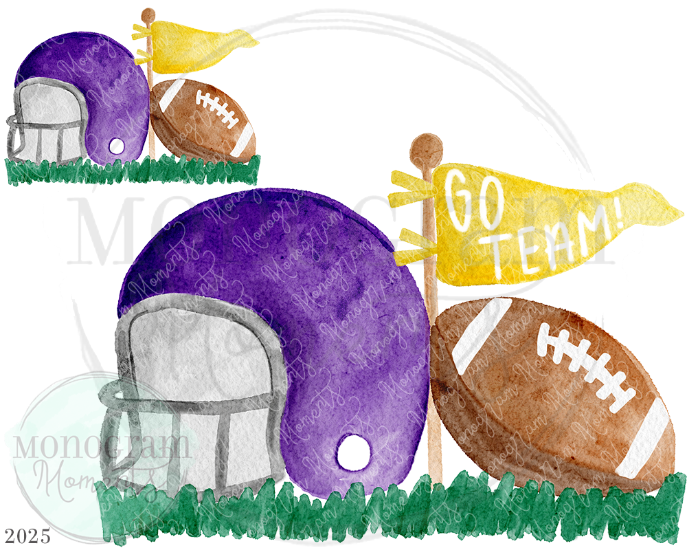 Football Team- Purple & Gold – Monogram Moments