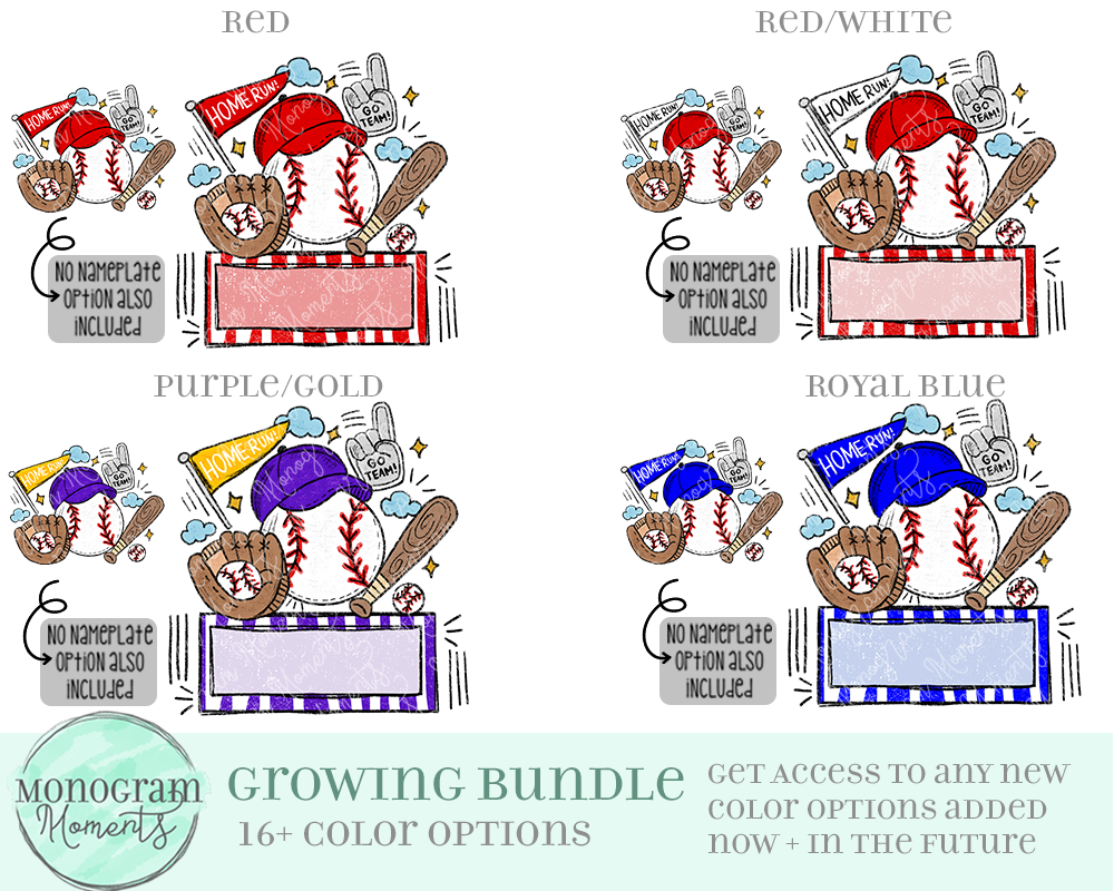 Fun Baseball - Nameplate - GROWING Bundle! – Monogram Moments