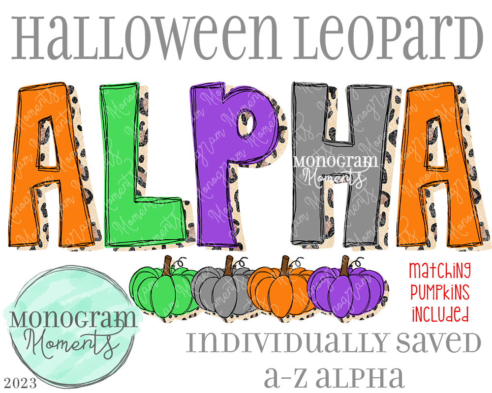 Halloween Leopard Alpha '23 – Monogram Moments