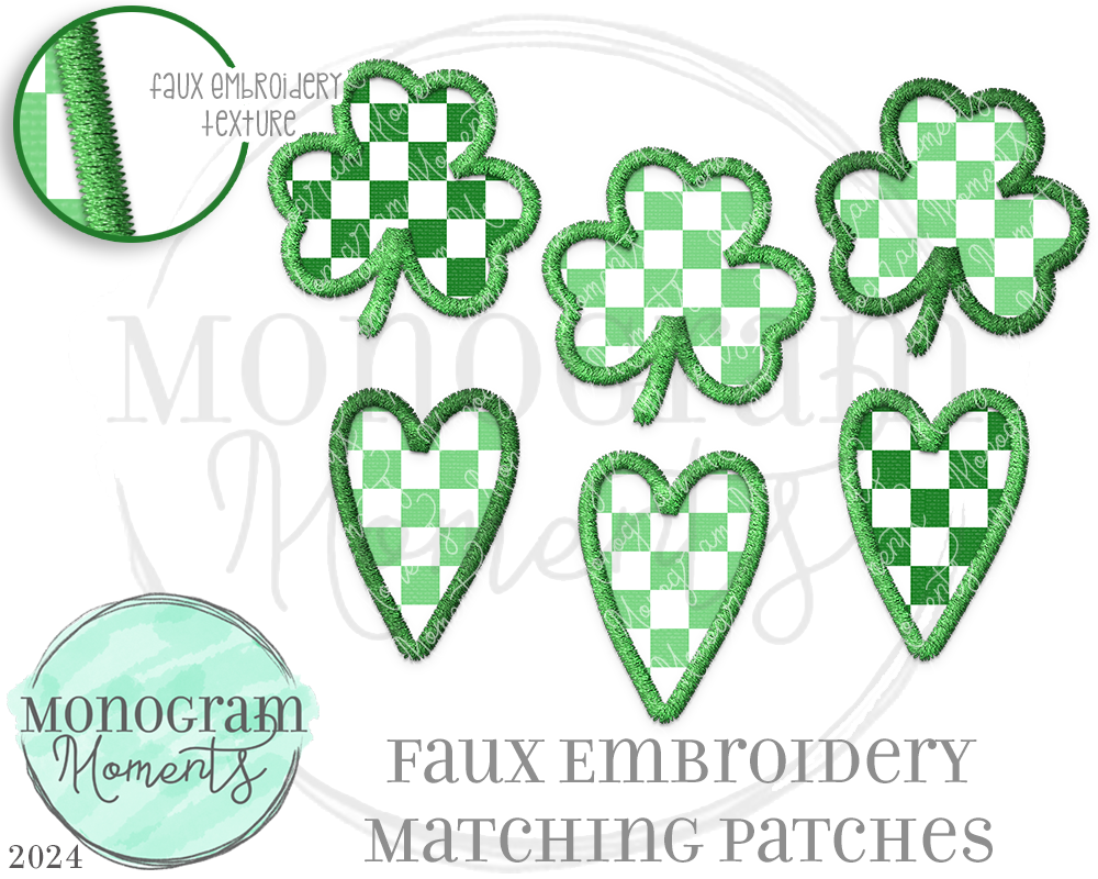 St. Patrick's Checker - Matching Patches – Monogram Moments