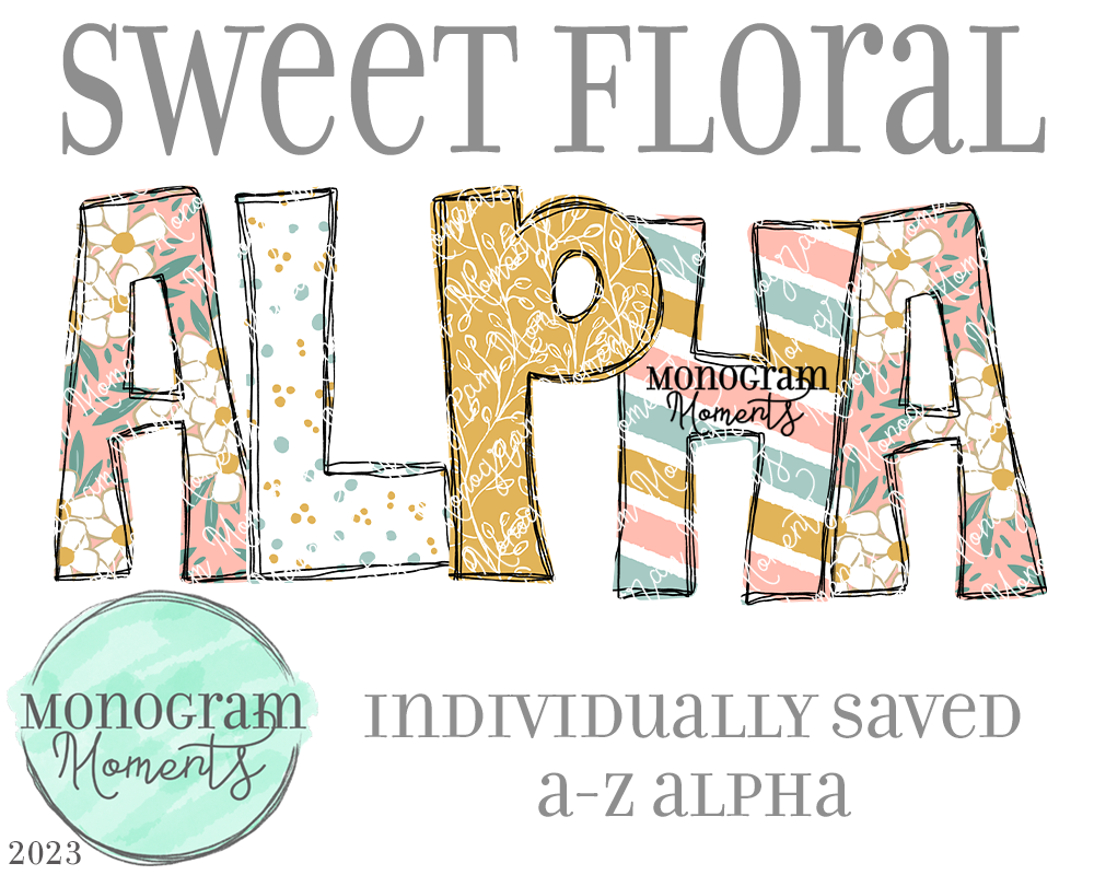 Sweet Floral Alpha – Monogram Moments