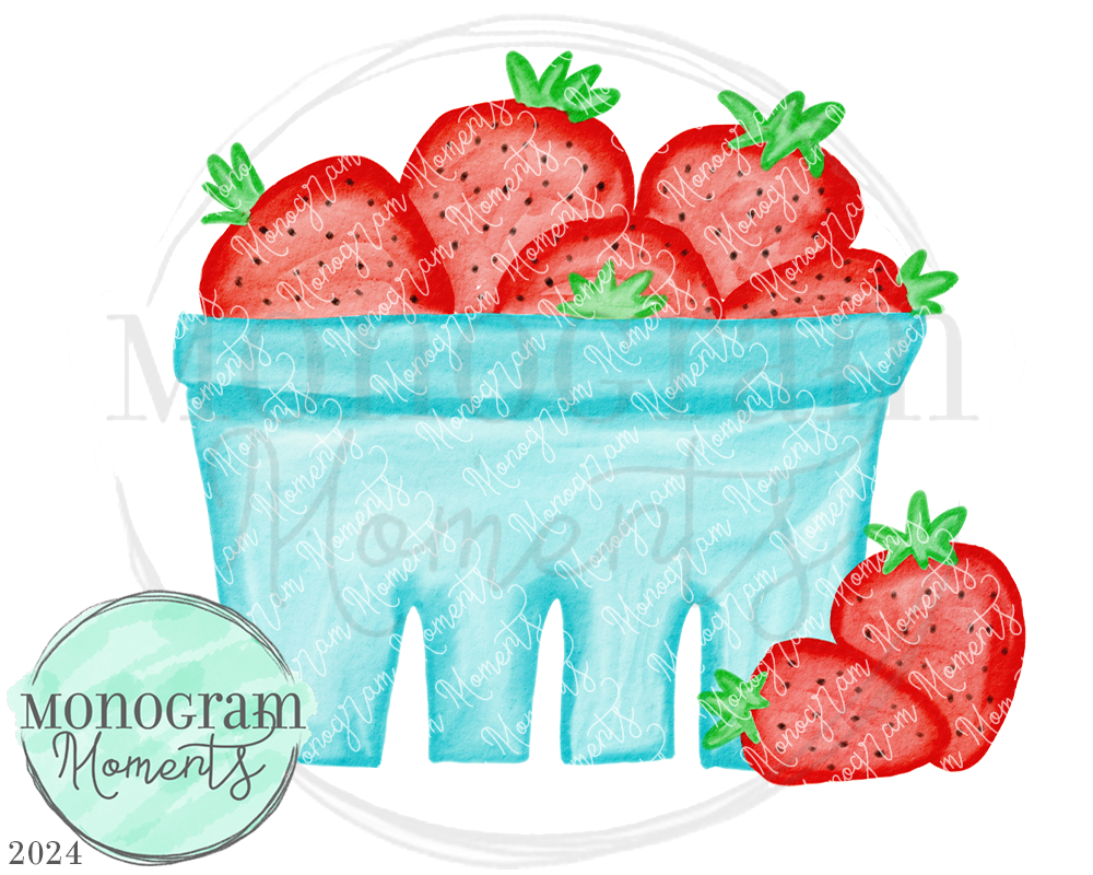 Bucket of Strawberries – Monogram Moments