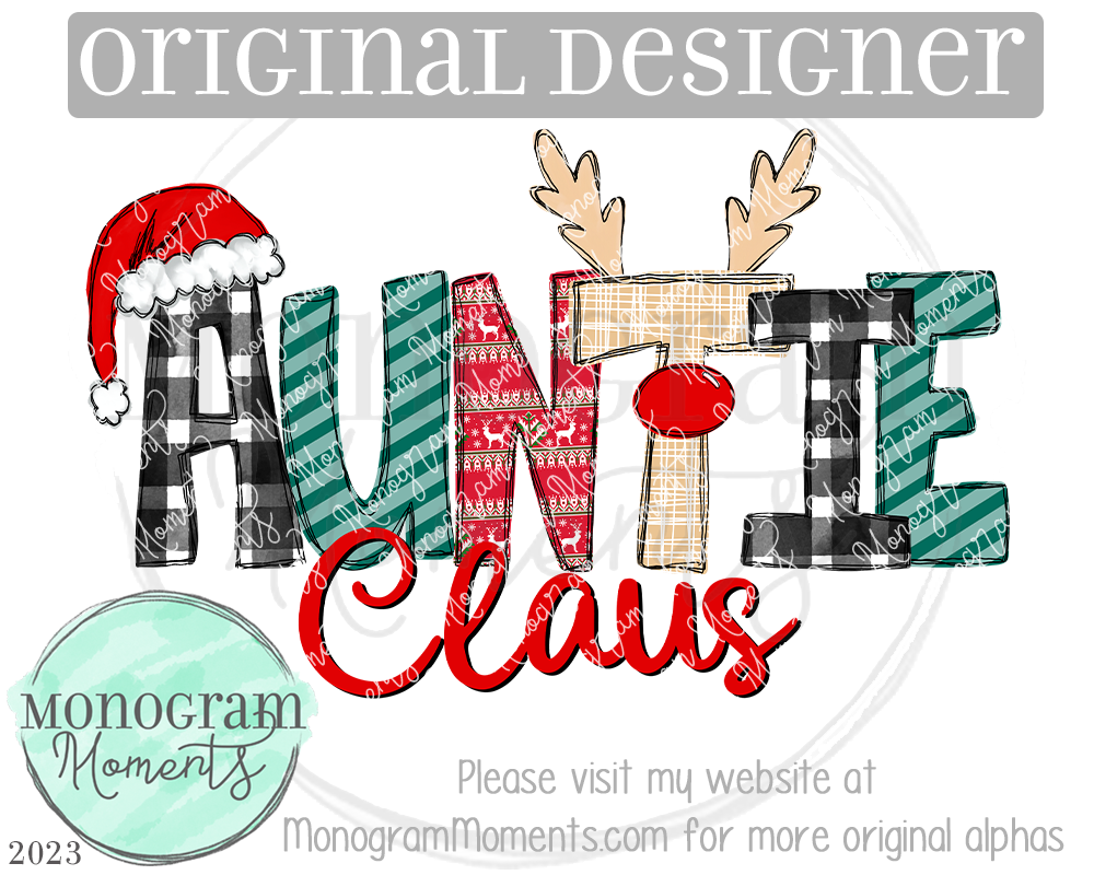 Auntie Claus-Christmas Mix – Monogram Moments