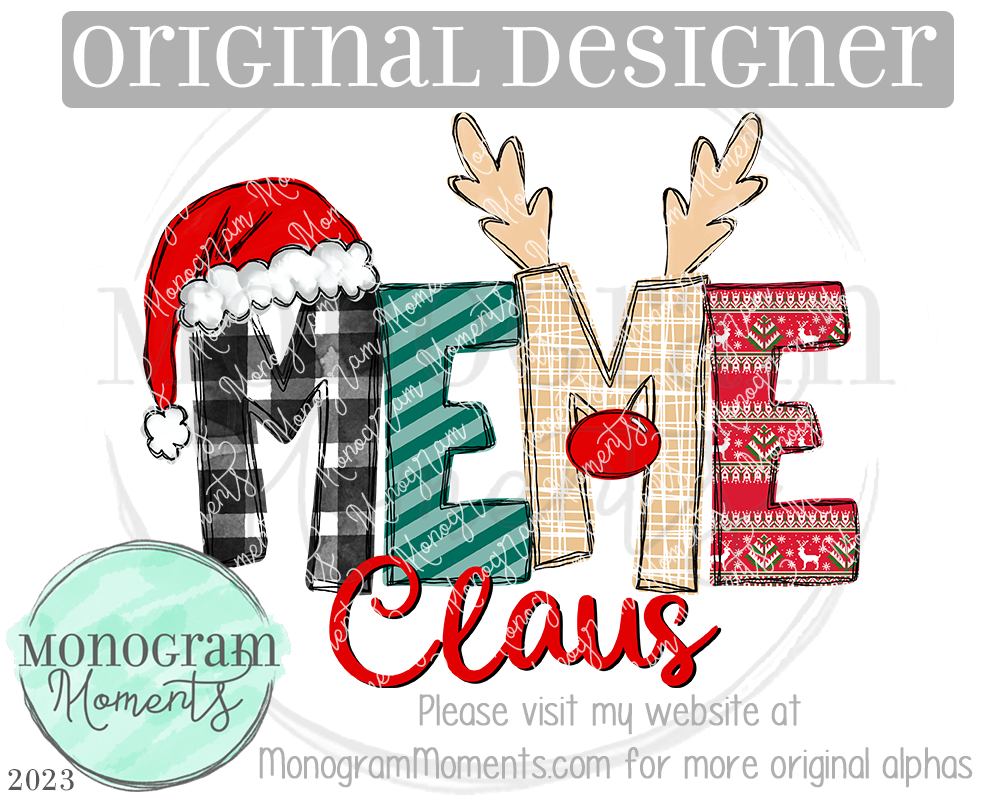Meme Claus-Christmas Mix – Monogram Moments