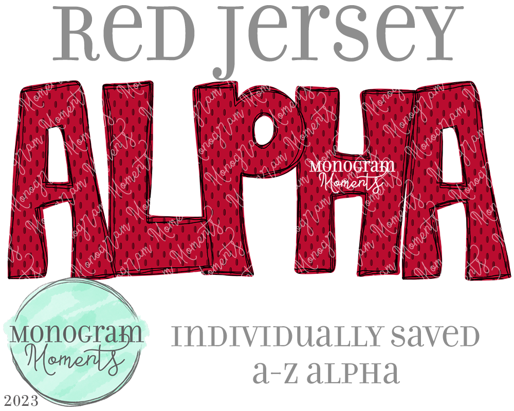 Red Jersey Alpha – Monogram Moments