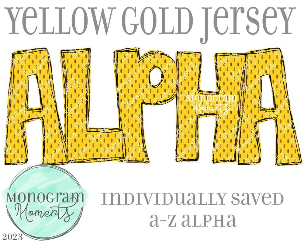 Yellow Gold Jersey Alpha – Monogram Moments