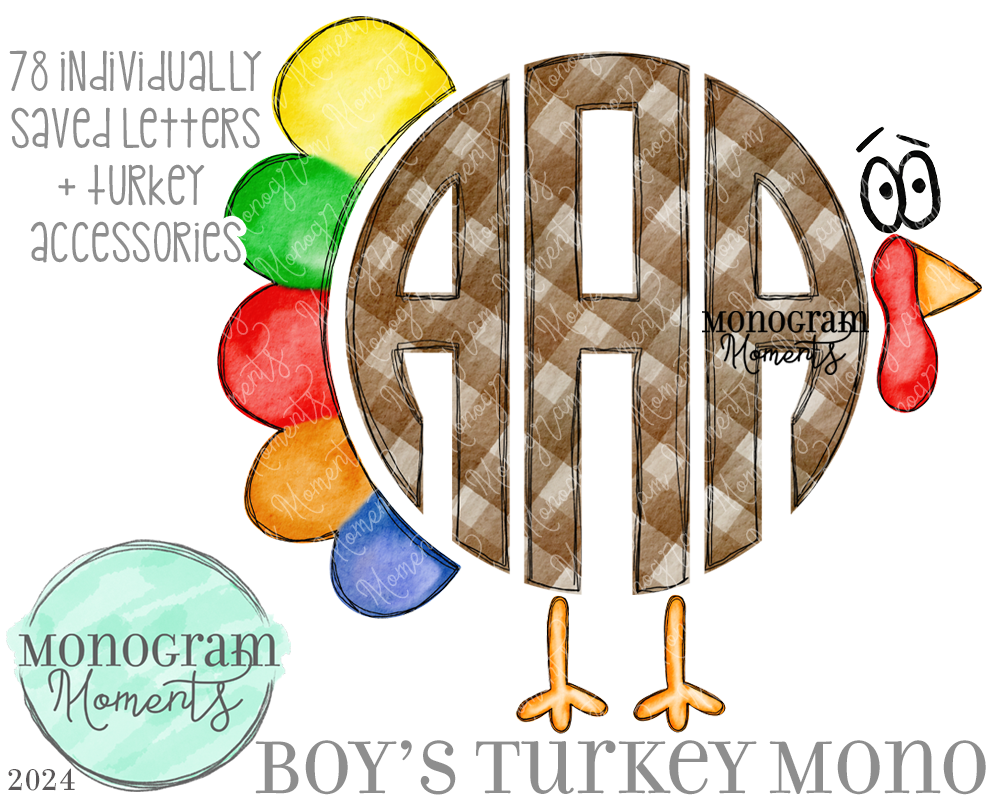 Boy's Turkey Mono – Monogram Moments