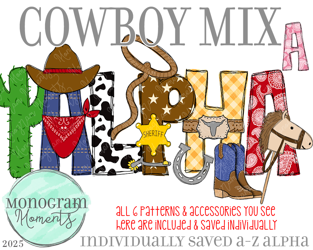 Cowboy Mix Alpha – Monogram Moments