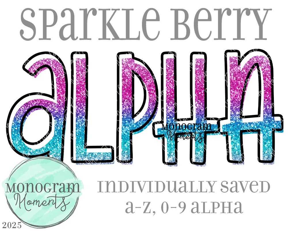 Sparkle Berry Alpha – Monogram Moments