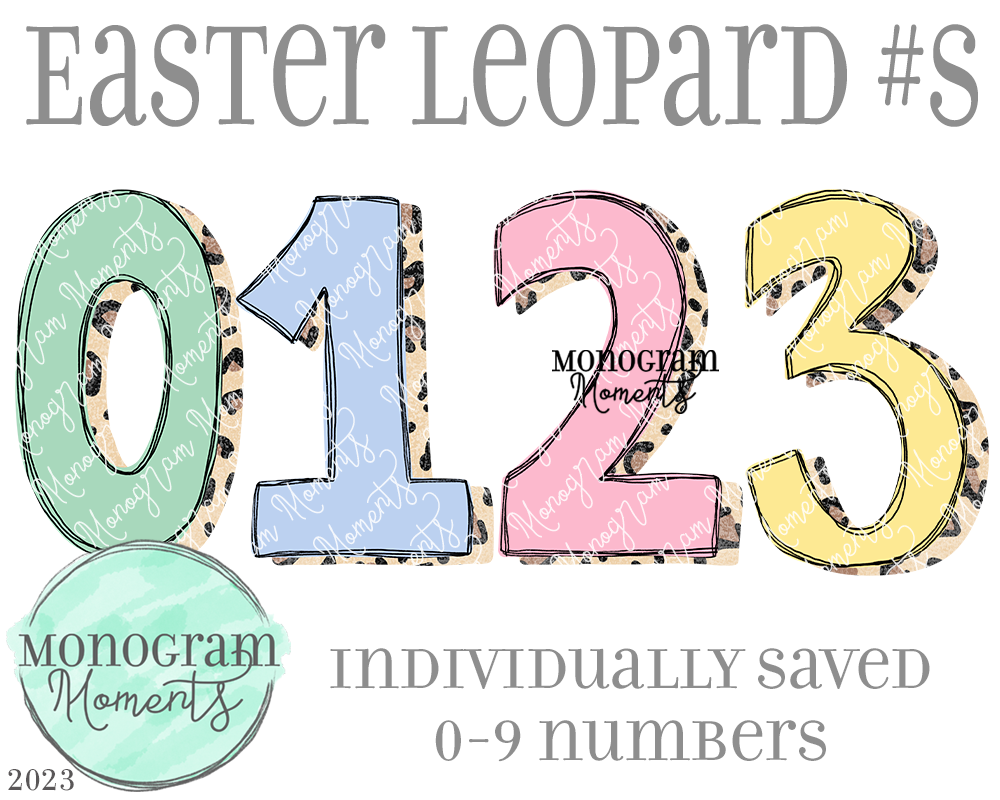 Easter Leopard Numbers – Monogram Moments