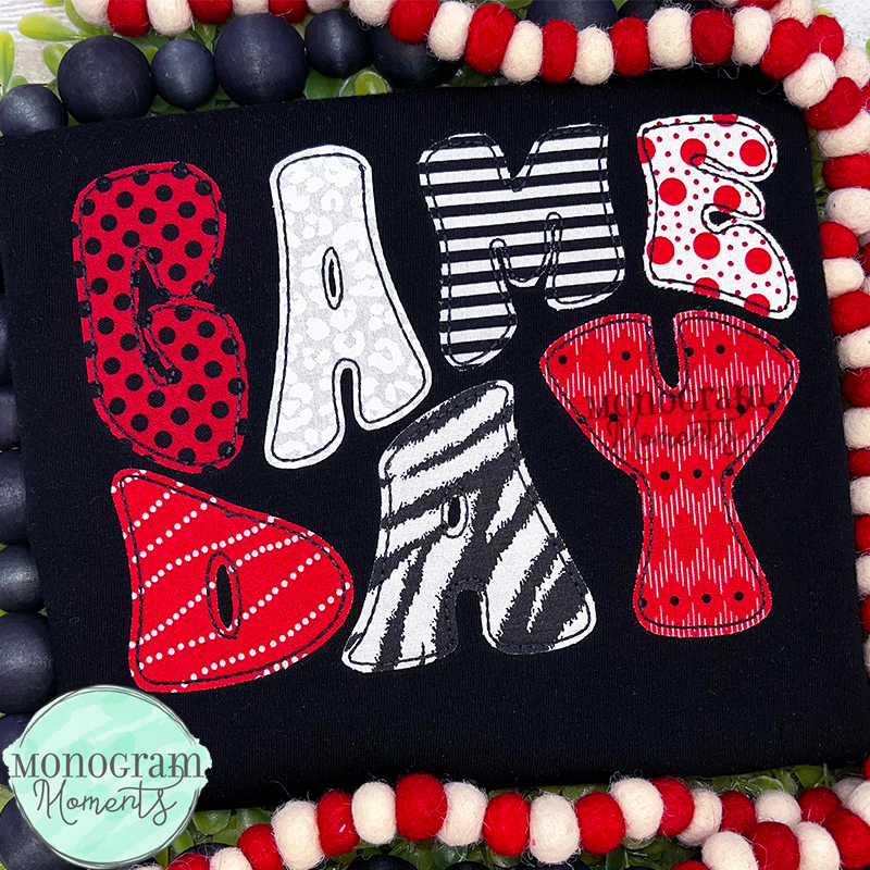Game Day Retro - BEAN APPLIQUE – Monogram Moments