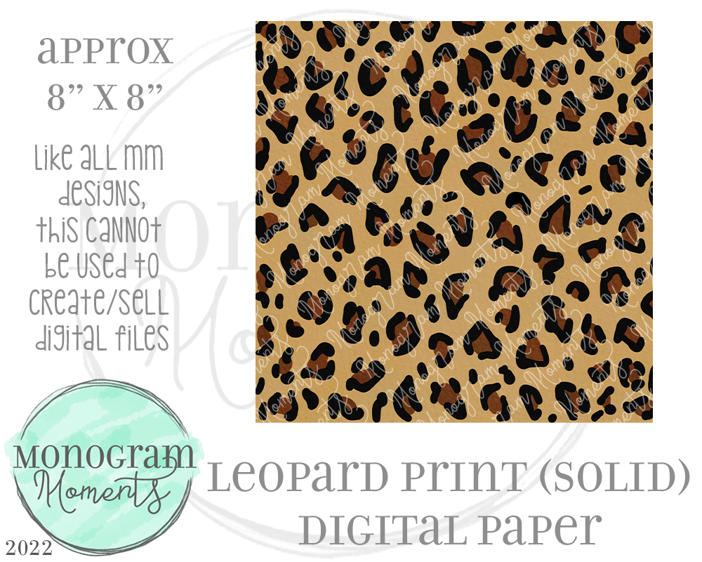 Leopard Print Scrapbook Paper