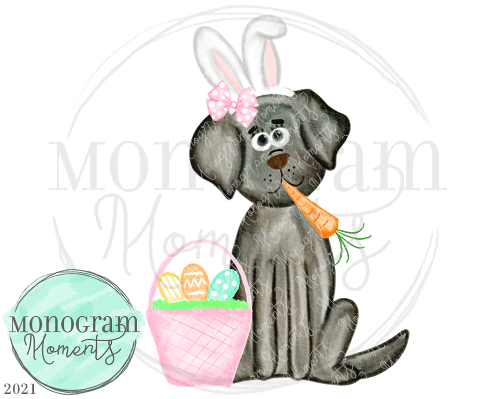 Girl's Easter Black Lab 2021 – Monogram Moments