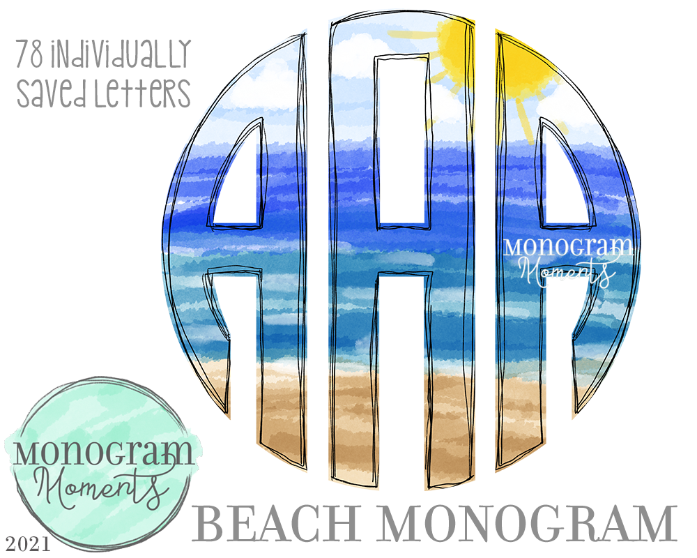 Beach Monogram – Monogram Moments