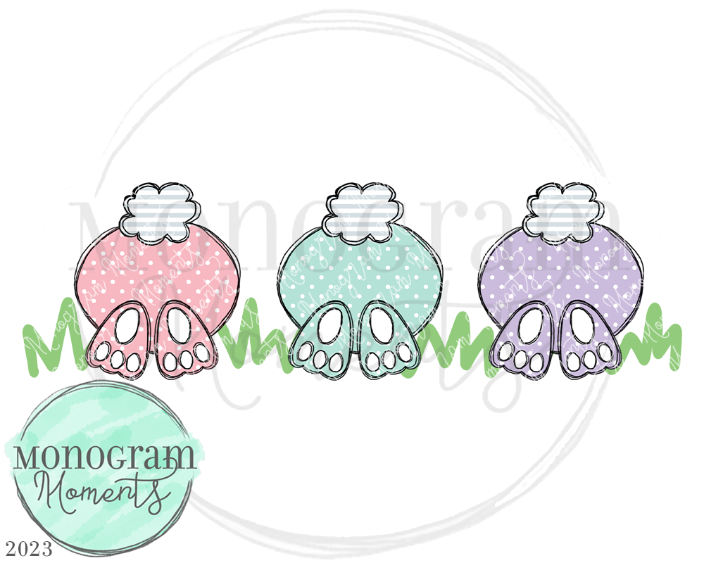 Girl's Bunny Bottoms – Monogram Moments