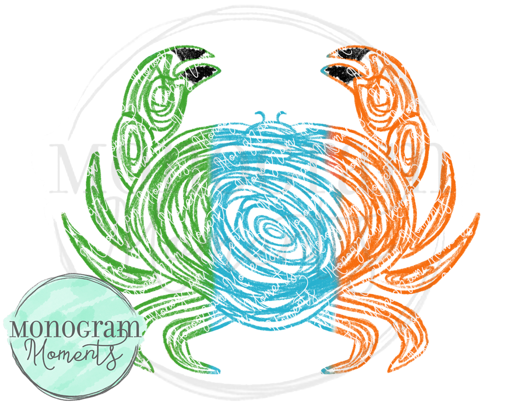 Boy's Crab Circle Sketch – Monogram Moments
