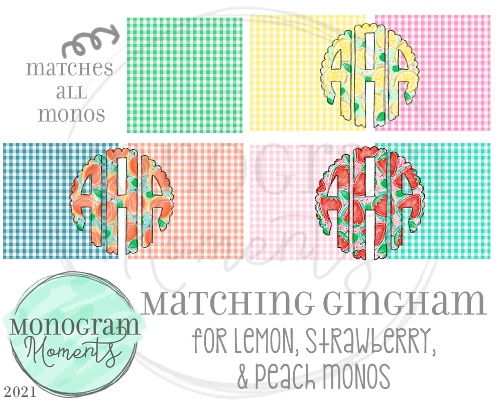 Matching Gingham Bundle (Monos not Included) – Monogram Moments