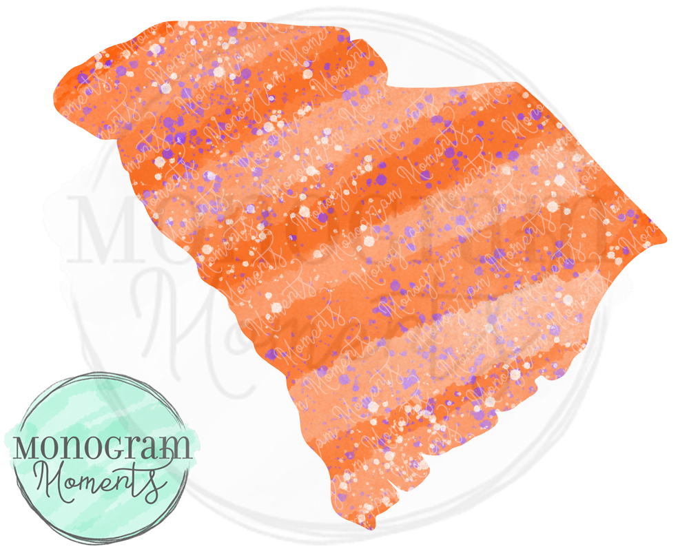 Paint Splattered Clemson – Monogram Moments
