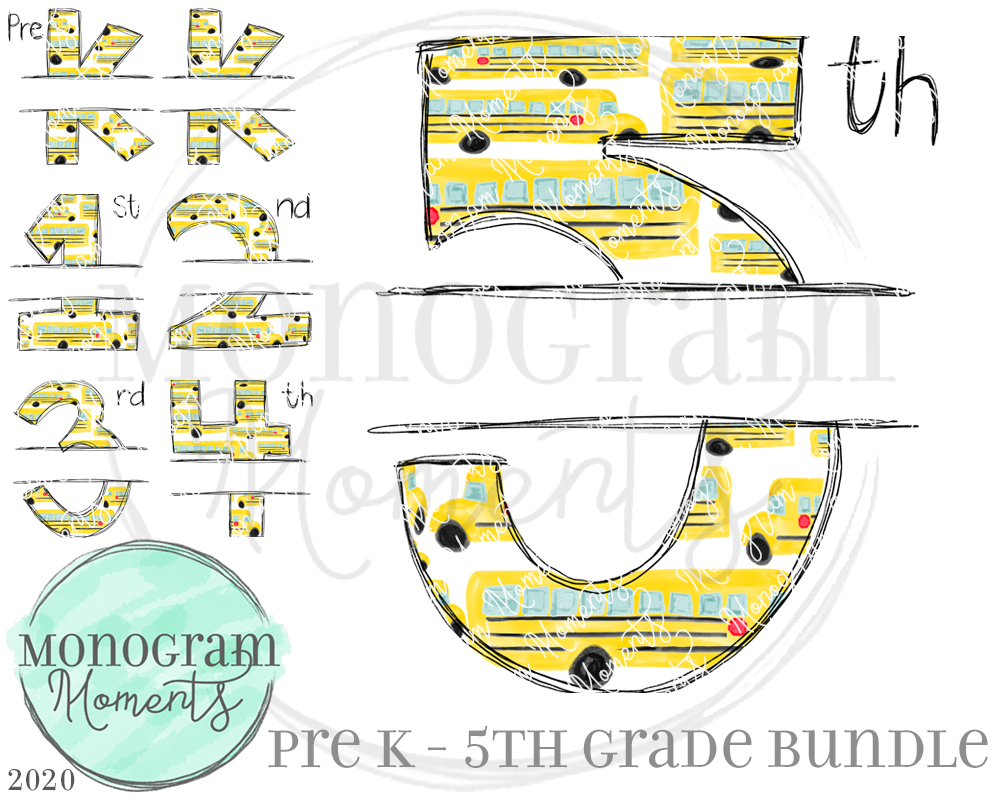 Grade Name Plates Bundle – Monogram Moments