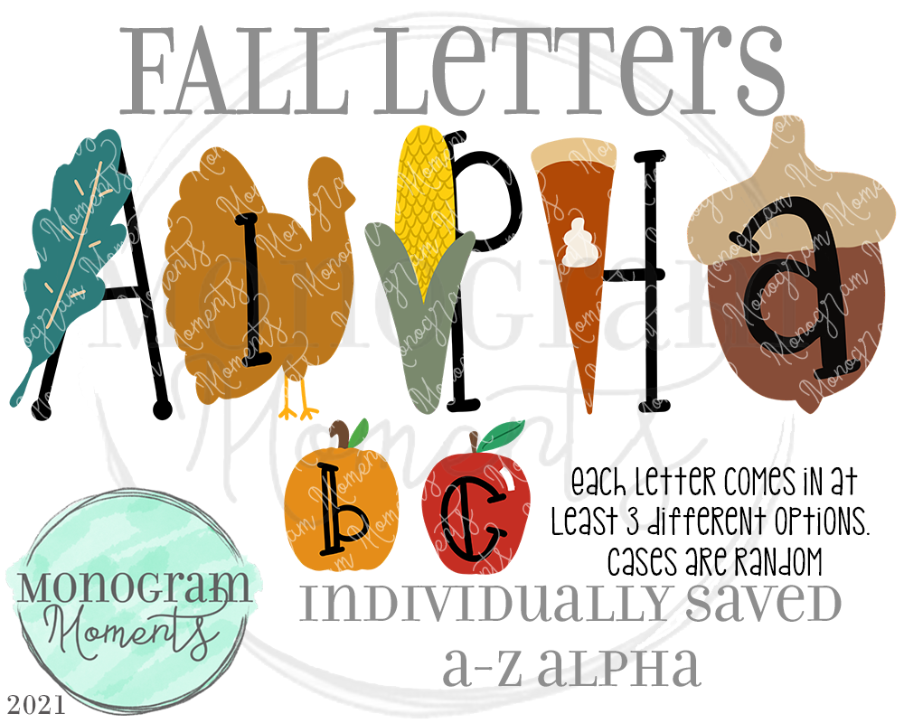 Fall Letters Alpha – Monogram Moments