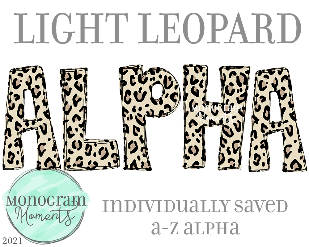 Light Leopard Alpha – Monogram Moments
