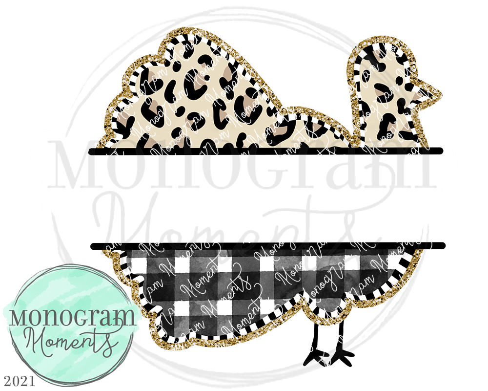 Funky Leopard Turkey Name Plate – Monogram Moments