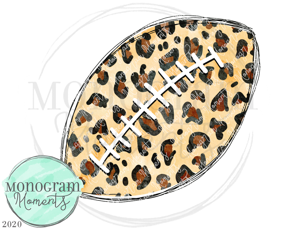 Leopard Print Football – Monogram Moments