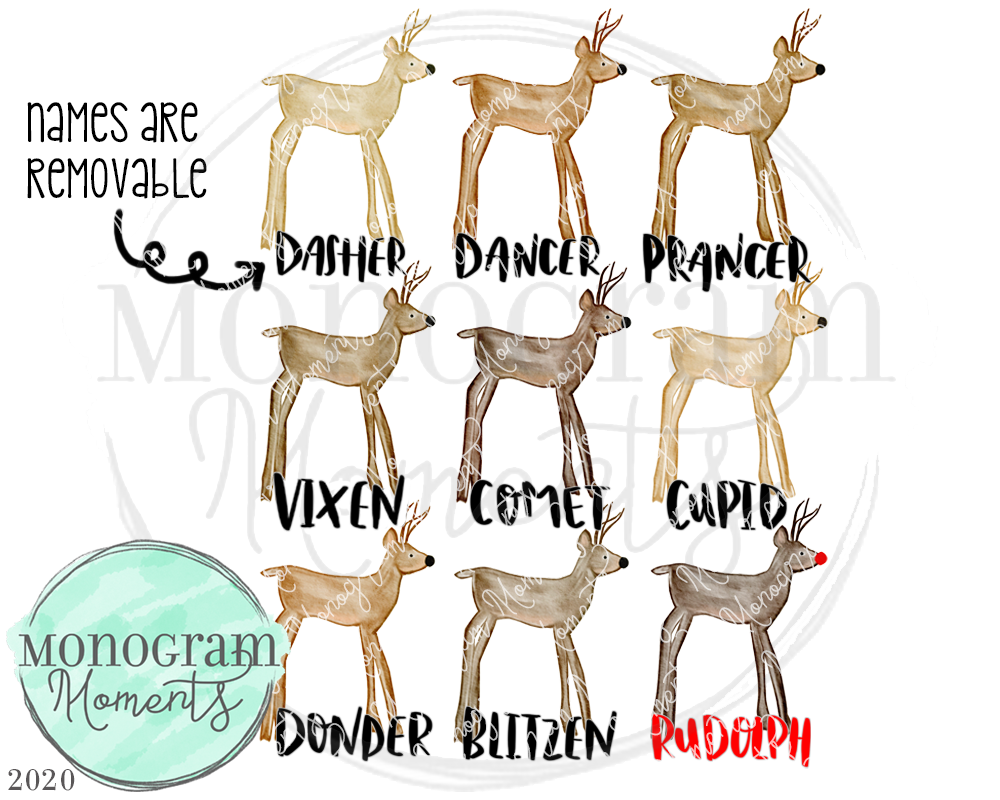 Reindeer - 9 in a Row – Monogram Moments