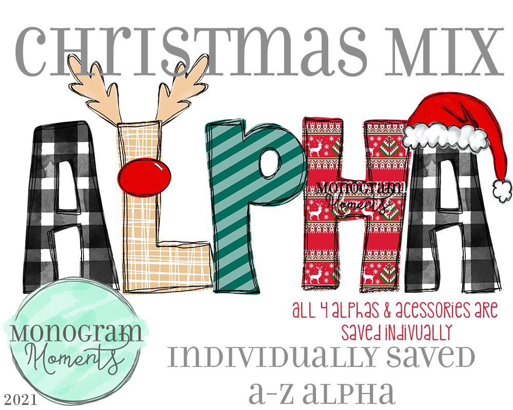 Christmas Mix Alpha – Monogram Moments