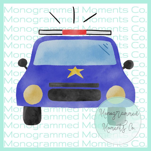 Boy's Cop Car – Monogram Moments